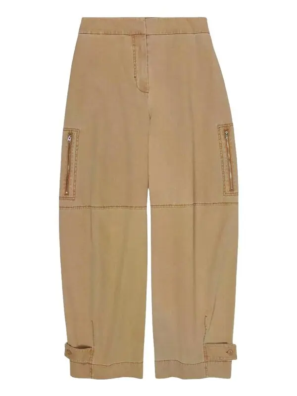 Bimba Y Lola Zip-pocket Wide Leg Trousers - Neutrals