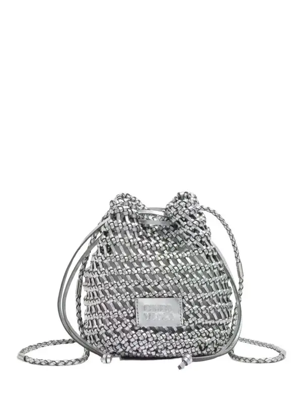 Bimba Y Lola Woven Mini Bag - Silver