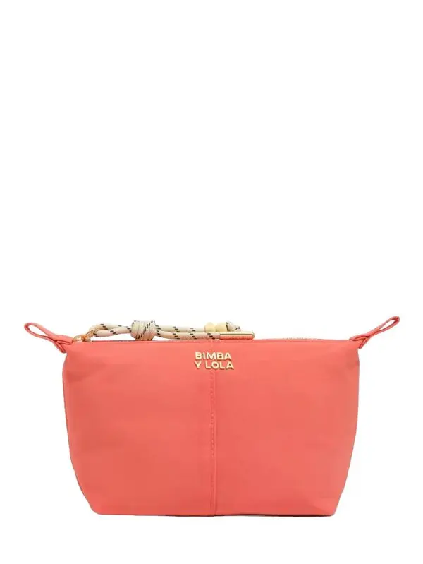 Bimba Y Lola Logo Plaque Makeup Bag - Orange