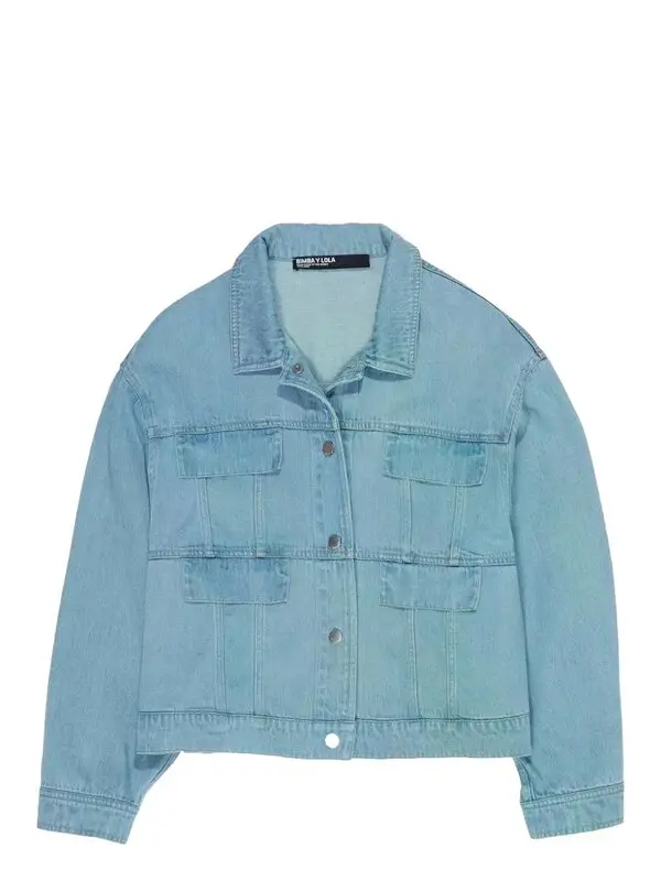Bimba Y Lola Cropped Denim Jacket - Blue