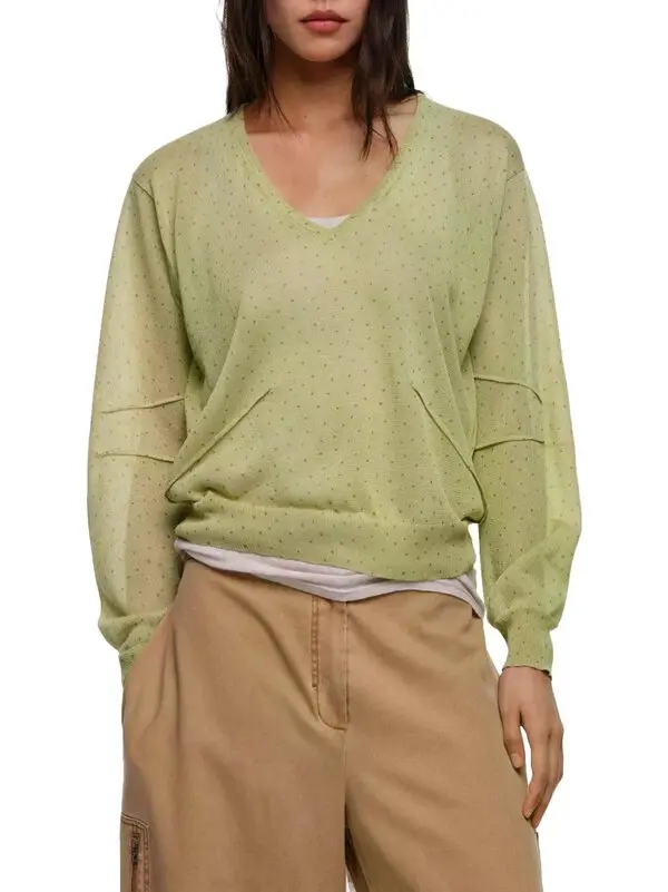 Bimba Y Lola V-neck Top - Green