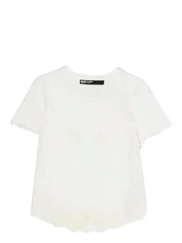 Bimba Y Lola Eyelet-embroidery T-shirt - White