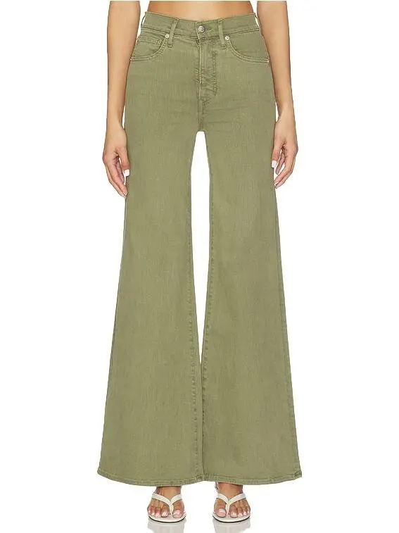 Veronica Beard Joplin Wide Flare Jeans - Army