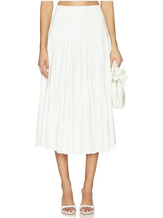 Simkhai Margoux Knit Midi Skirt - Ivory