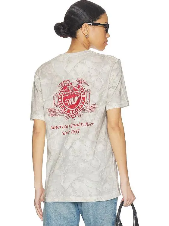 Junk Food Miller High Life Tee In Grey - Camo