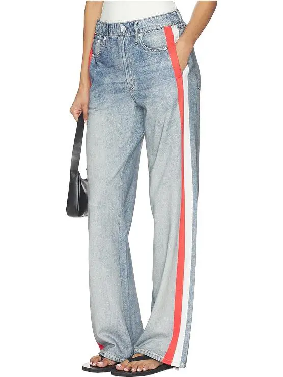 Rag & Bone Miramar Terry Track Pant Pull On - Red  White & Coney
