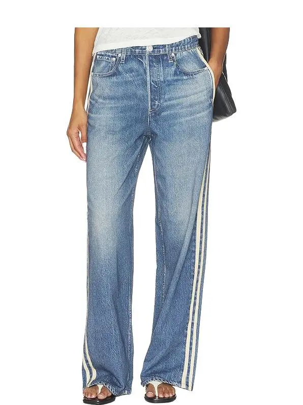 Rag & Bone Miramar Terry Track Pant Pull On In Blue - Sutton