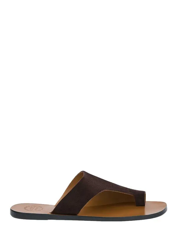 ATP ATELIER Rosa Suede Cutout Sandals - Walnut