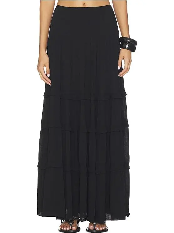 MORE TO COME Harlow Maxi Skirt - Black