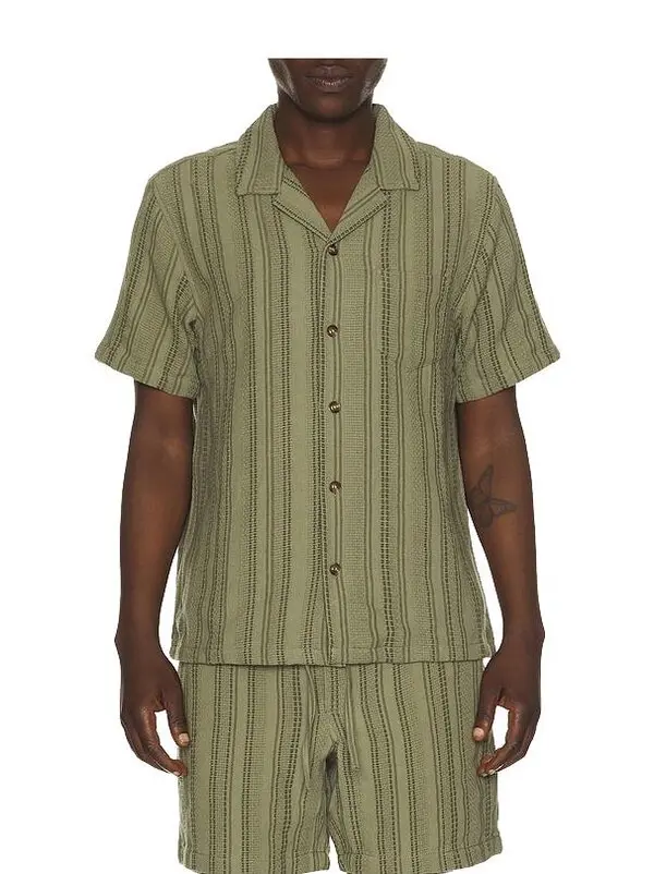 Marine Layer Dobby Resort Shirt - Olive