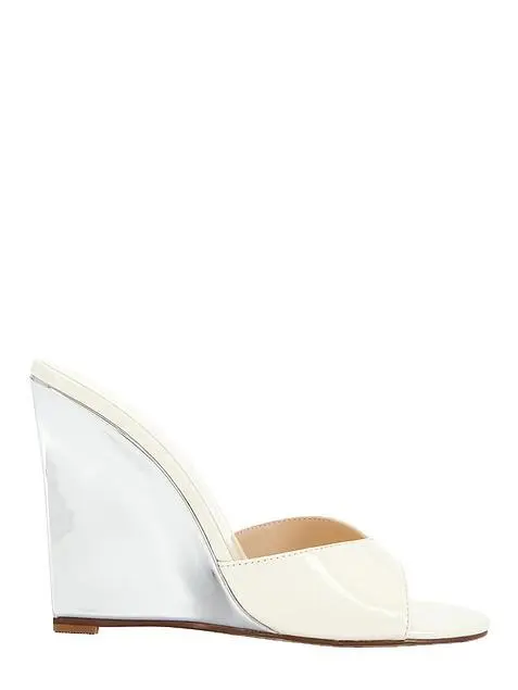 Femme La Becca Wedge - Cream & Silver