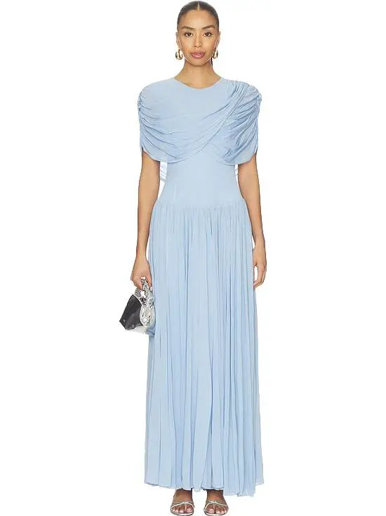 Simkhai Nancie Cape Midi Dress - Tidepool
