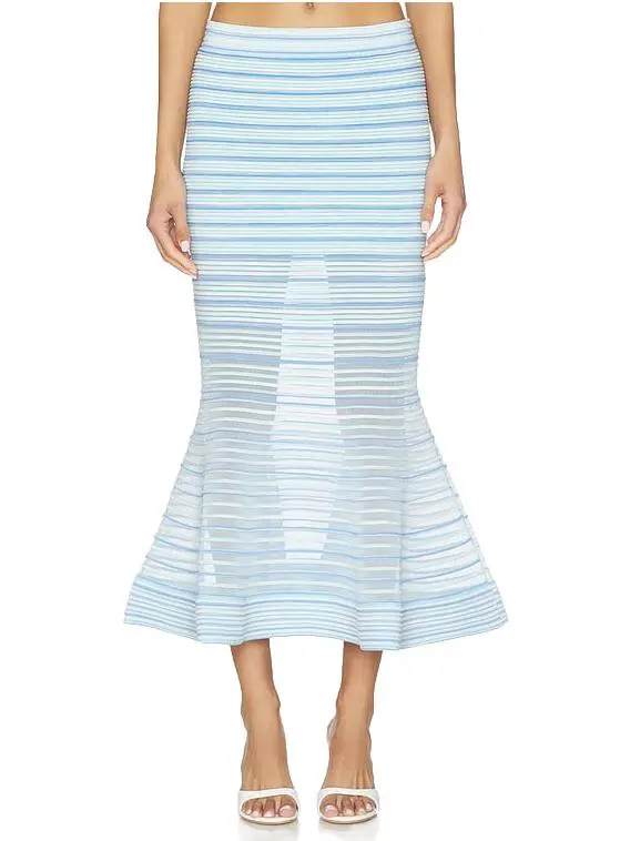 Simkhai Sullivan Midi Skirt - Periwinkle Multi