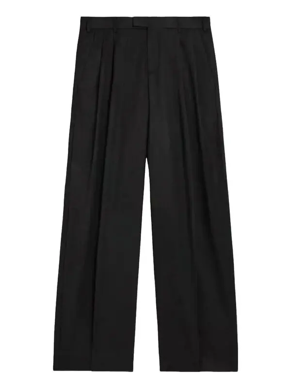 A PAPER KID Pinstriped Trousers - Black
