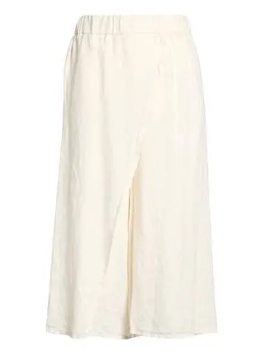 Peserico Wide-leg Cropped Linen Pants - White