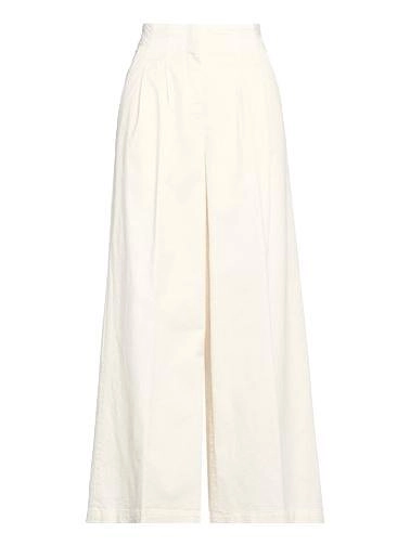 Peserico Cotton Elastane Wide-leg Pants - Ivory
