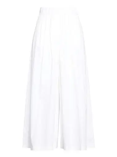 Peserico Wide Leg Poplin Pants - White