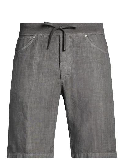 120% Lino Linen Casual Shorts - Grey