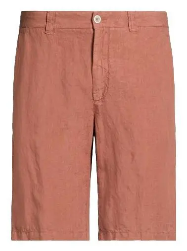 120% Lino Linen Casual Shorts - Brown