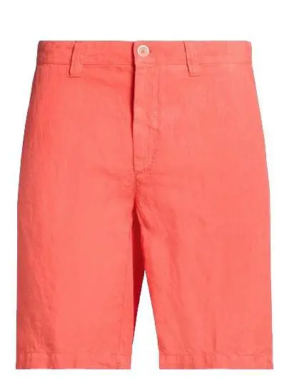 120% Lino Linen Bermuda Shorts - Tomato Red