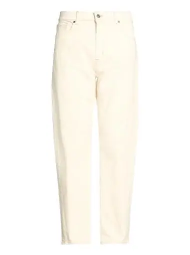 7 For All Mankind Tapered Solid Jeans - White