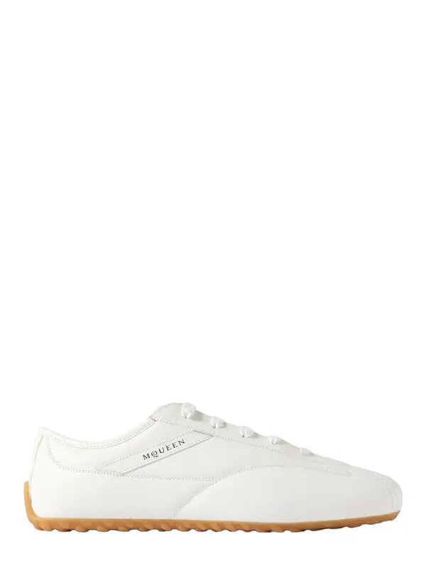 Alexander McQueen Logo-print Leather Sneakers - White