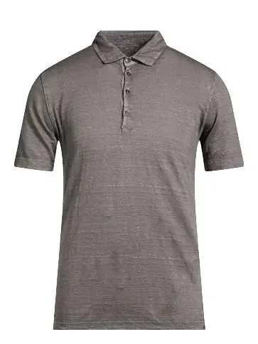120% Lino Polo Shirt Size Linen - Grey