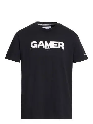 BIKKEMBERGS T-shirt Size Cotton, Elastane - Black