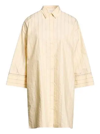 Peserico Striped Shirt With Crystals - Beige