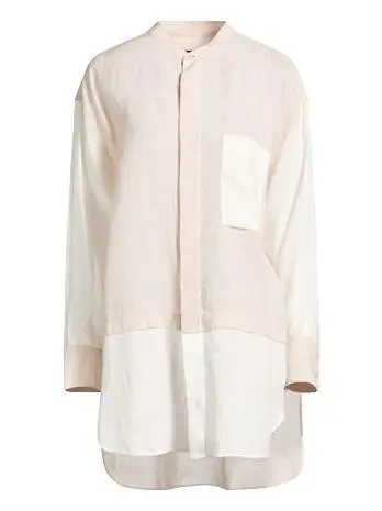 MOORER Linen Long Shirt - Beige