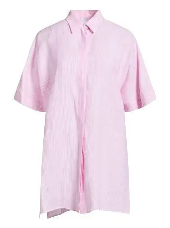 Peserico Linen Striped Long Shirt - Pink