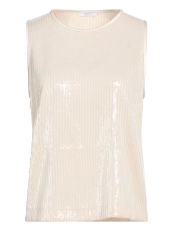 Peserico Sleeveless Top With Sequins - Cream