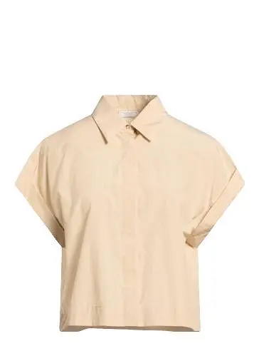 Peserico Solid Shirt With Appliqués - Beige