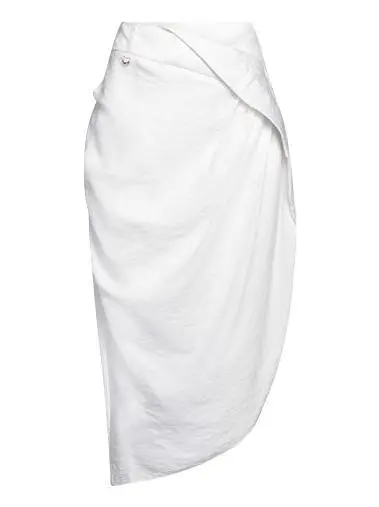 Jacquemus Midi Asymmetric Skirt - White