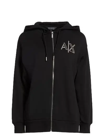 Armani Exchange Cotton-blend Fleece Sweatshirt - Black