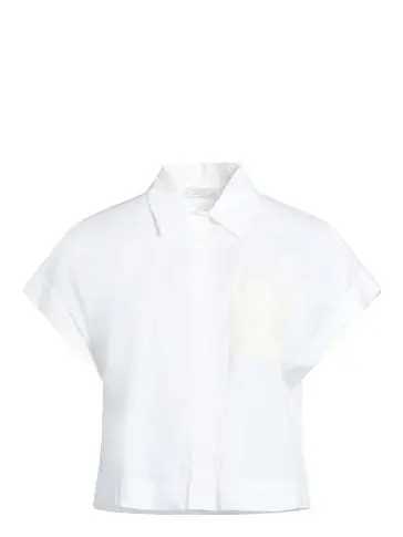 Peserico Poplin Shirt With Appliqués - White