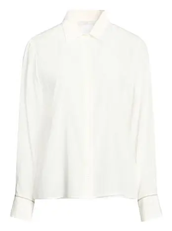 Peserico Satin Appliquéd Shirt - White