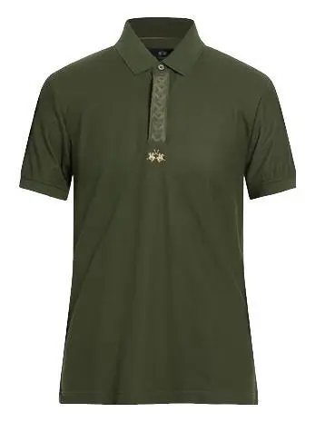 LA MARTINA Polo Shirt Size Cotton, Elastane - Green