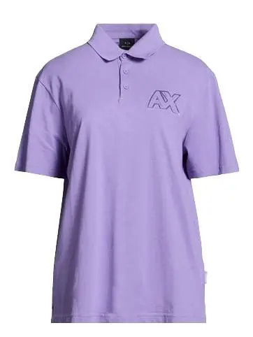 Armani Exchange Polo Shirt In Piqu - Purple
