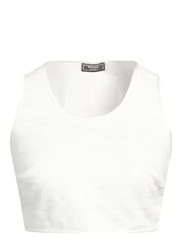 Peserico Top In Cotton, Polyester, And Polyamide - White