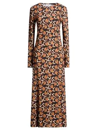 Malìparmi Printed Maxi Dress - Brown