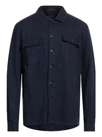 DRUMOHR Shirt Midnight Size Linen - Blue