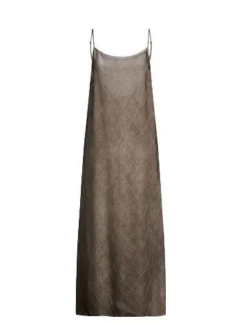 UMA WANG Silk Midi Slip Dress - Grey