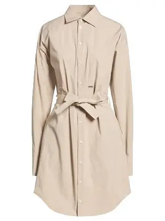 Dsquared2 Mini Shirt Dress With Belt - Beige