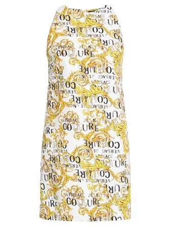 Versace Mini Flared Sleeveless Dress - White