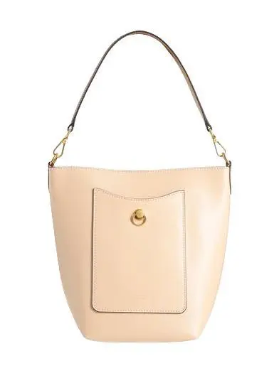 GIANNI CHIARINI Leather Bucket Bag With Detachable Top Handle - Blush