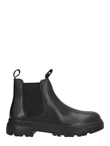 CAFÈNOIR Ankle Boots In Leather - Black