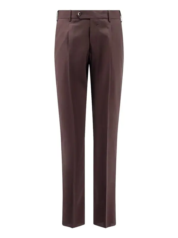 PT TORINO Virgin Wool Trousers - Brown