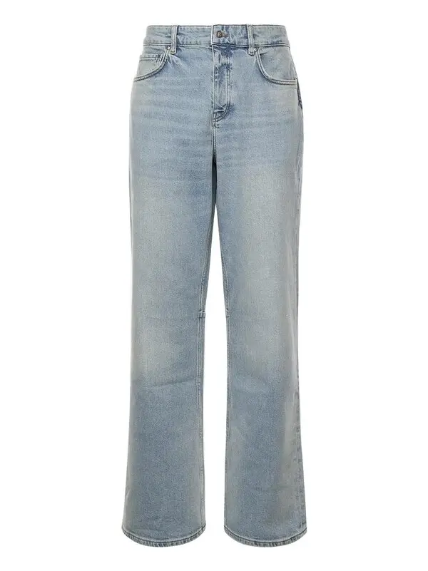 REPRESENT Boot Cut Jeans With Fringed Hem - Blue