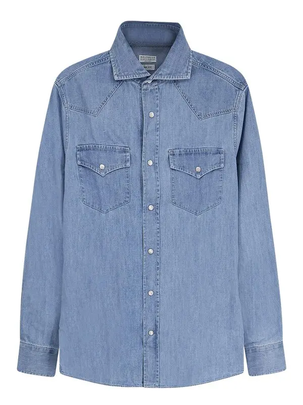 Brunello Cucinelli Denim Shirt - Blue